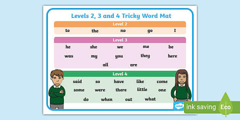 Phase 2 to Phase 5 Tricky Words