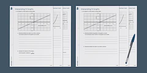 Resistance and I-V Graphs Worksheet