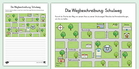 Den Kompass in der Grundschule lesen lernen – Arbeitsblatt
