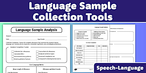 Comprehensive SLP Data Tracking Sheets