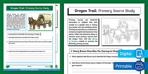 Oregon Trail Teaching Pack for 3rd-5th Grade