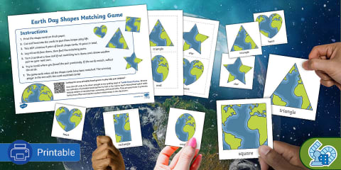 Outer Space 2D Shapes Planets Matching Game - 2D Space Games