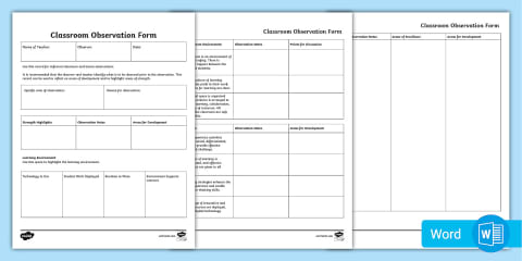 Staff Peer Observation Guidance and Template