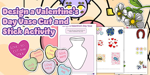 バレンタイン運筆練習 カラフルハート 英語 Valentine's Day Pencil Control Activity English ...
