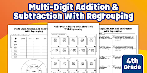 Fourth Grade Spring Math Activity Pack