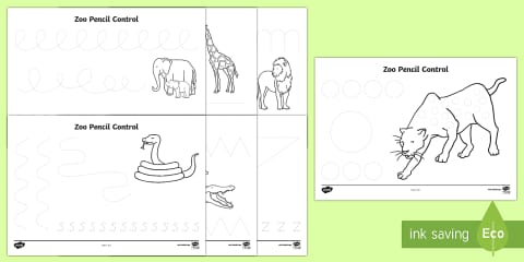 Safari Animals Button Placing Fine Motor Skills Activity