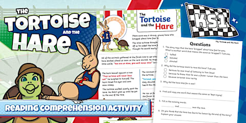 Second Grade The Tortoise and the Hare Reading Comprehension Worksheet