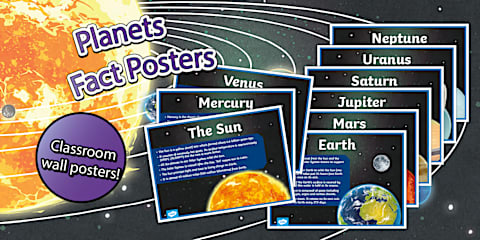Planets of the Solar System Fact Cards