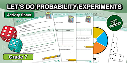Grade 7 - Maths - Term 4 - Probability Experiments - Activity Sheet ...