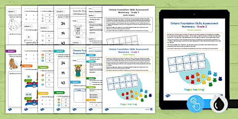 Ontario Foundation Skills Assessment Numeracy Grade 1