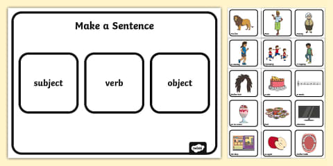 Sentence Building Cards Subject-Verb-Object-Adverbial (SVOA)