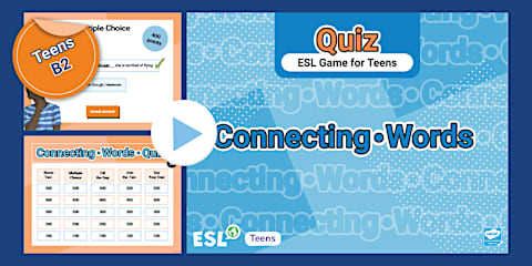 ESL Connecting Words PPT Lesson [Teens, B2]
