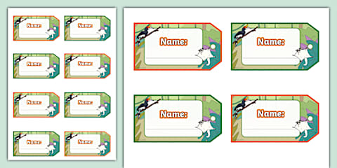 Editable Jungle and Rainforest Tray Labels