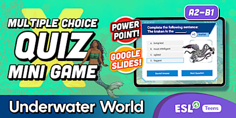 ESL Gamified Grammar: Underwater World Level 3 - Board Game