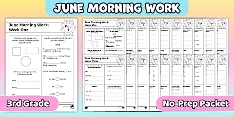 Second Grade June Morning Work Pack