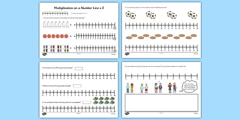 Multiplication: Number Lines (Ages 5 - 6)