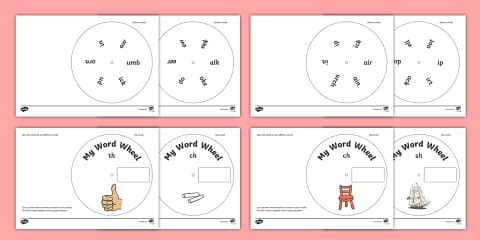 Initial Sound Word Wheels sh, ch and th