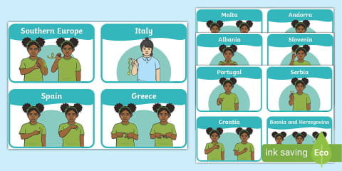 Australian States, Territories and Capital Cities Auslan Word Cards