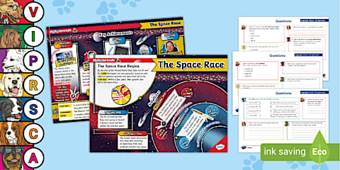 UKS2 Digging for Details: The Space Race Infographic Comprehension Activity