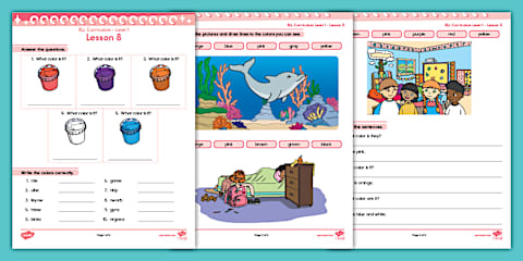 ELL Curriculum: Level 1, Lesson 8 Colors Interactive Worksheet