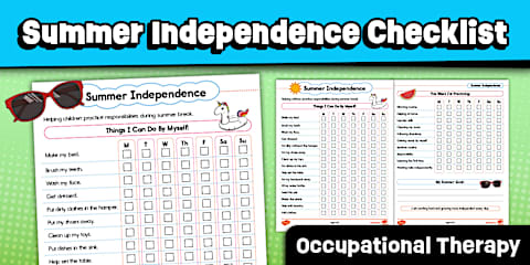 Summer Occupational Therapy Activities: Cotton Swab Art Fine Motor Sheets