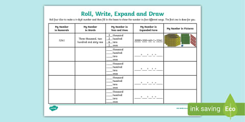 Five-Digit Numbers in Numerical, Written and Expanded Form ...