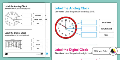 What Time Is It? Analog Clock Worksheet for 1st-2nd Grade