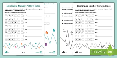 Additive Patterns Worksheets
