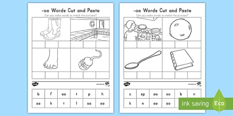 -oa Digraphs Cut and Paste Worksheet