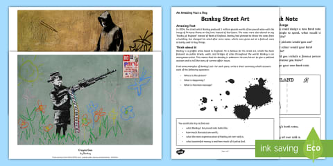Banksy Street Art Worksheet