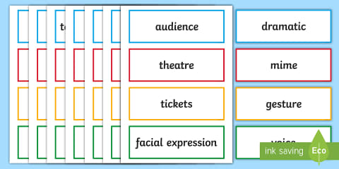 Drama Techniques Word Cards