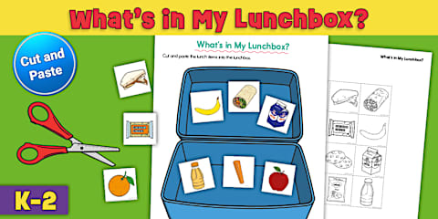 Balanced Lunchbox Cut and Paste Activity