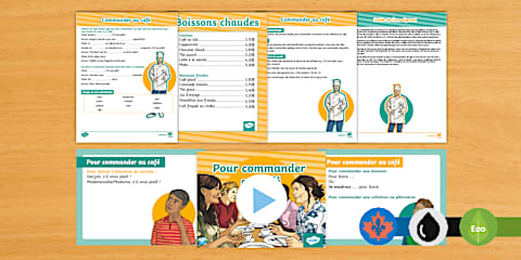 Au café - Compréhension de lecture - 4e à 6e année - Fiche d'activité
