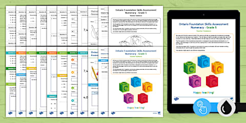 Ontario Junior Grade 5 Math Editable Recording Sheet