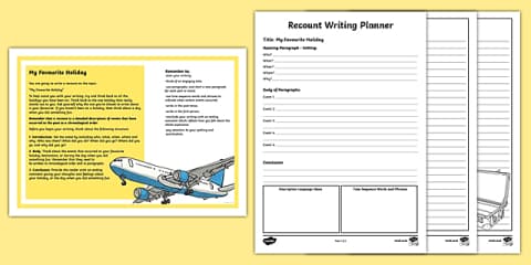 Holiday Recount Writing Booklet