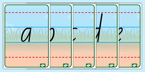 Line Guide Line Guide (Sky Grass Dirt - Plain)- Line guide, Handwriting ...