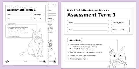 Grade 9 - English Home Language - Term 3 - Literature Assessment (CAPS ...