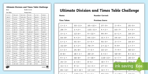 Ultimate Times Tables Challenge
