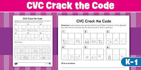 Kindergarten Tap Out the CVC Words Activity Cards