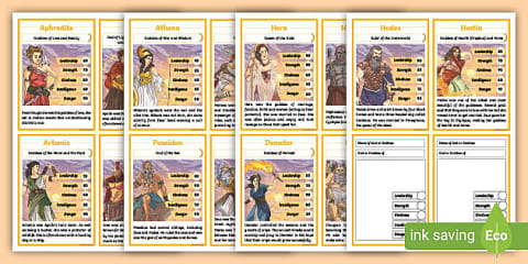 Greek God Fact File Template