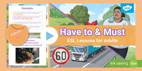 Modal Verbs Grammar PPT: Must and Have To [Teens, A2]