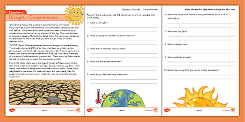 Grade 3 Life Skills Term 4 Natural Disasters Cards (CAPS Aligned)