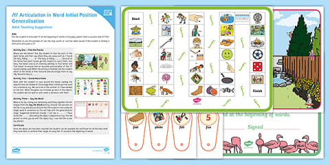 /f/ Articulation in Word Initial Position Short Phrases Activity Pack