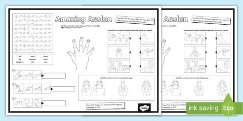 Auslan Handshapes Poster