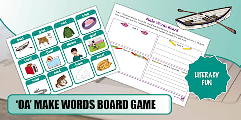 'oo' Make Words Board Game