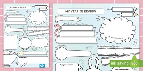 My Year in Review Writing Template