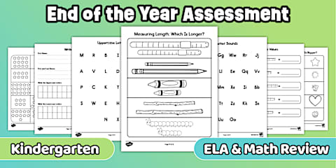 Kindergarten Full Year Assessment Bundle