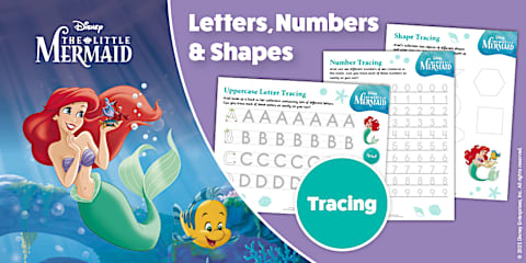 The Little Mermaid: Pencil Control and Handwriting Booklet