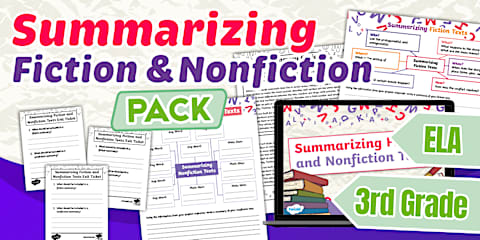 Fifth Grade Summarizing Nonfiction Games, Organizers, and Passages