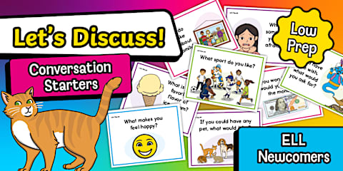 Conversation Starter Cards for ELL